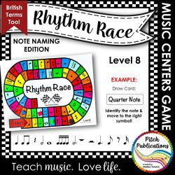 Music Centers: Rhythm Race Note Naming Edition Level 8 - Rhythm Game