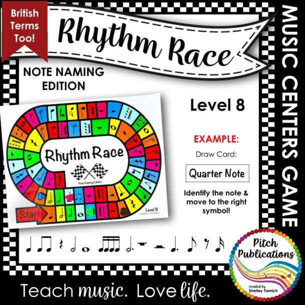 Music Centers: Rhythm Race Note Naming Edition Level 8 - Rhythm Game