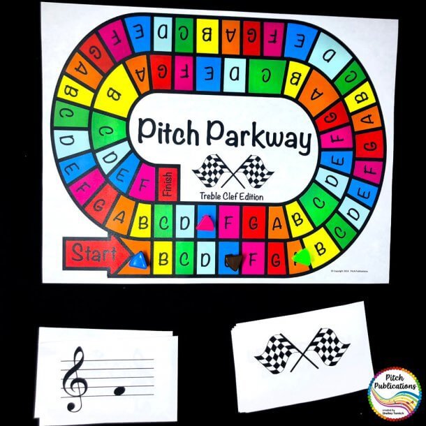 Music Centers: Pitch Parkway - Treble Clef Customizable Game, Practice ...