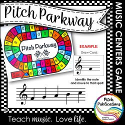 Music Centers: Pitch Parkway - Treble Clef Customizable Game, Practice ...