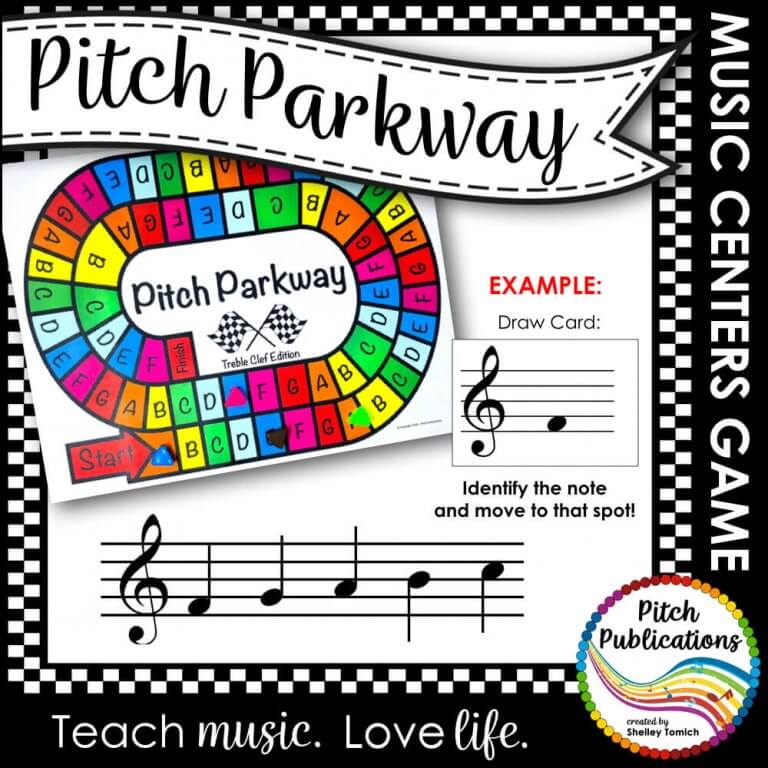 Music Centers: Pitch Parkway - Treble Clef Customizable Game, Practice ...