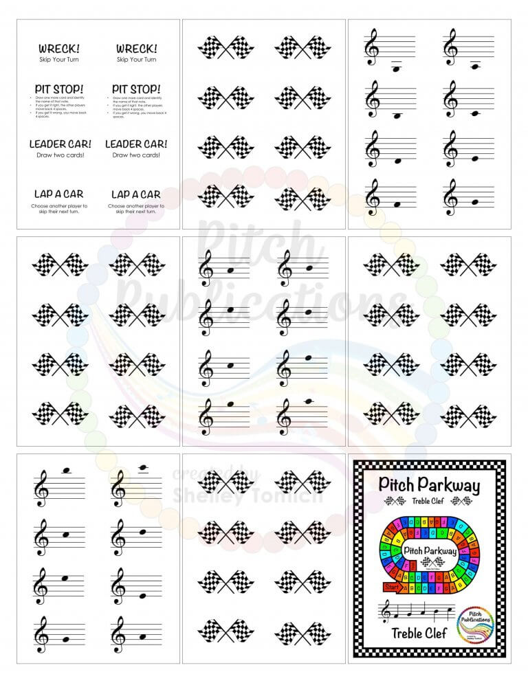 Music Centers: Pitch Parkway - Treble Clef Customizable Game, Practice ...