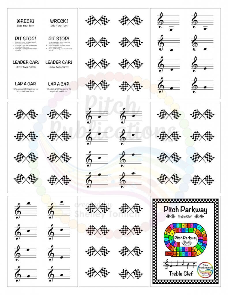 Music Centers: Pitch Parkway - Treble Clef Customizable Game, Practice ...