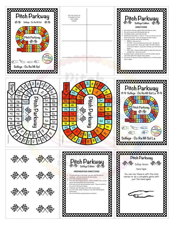 Music Centers: Pitch Parkway - Solfege Do Re Mi Sol Game, Practice