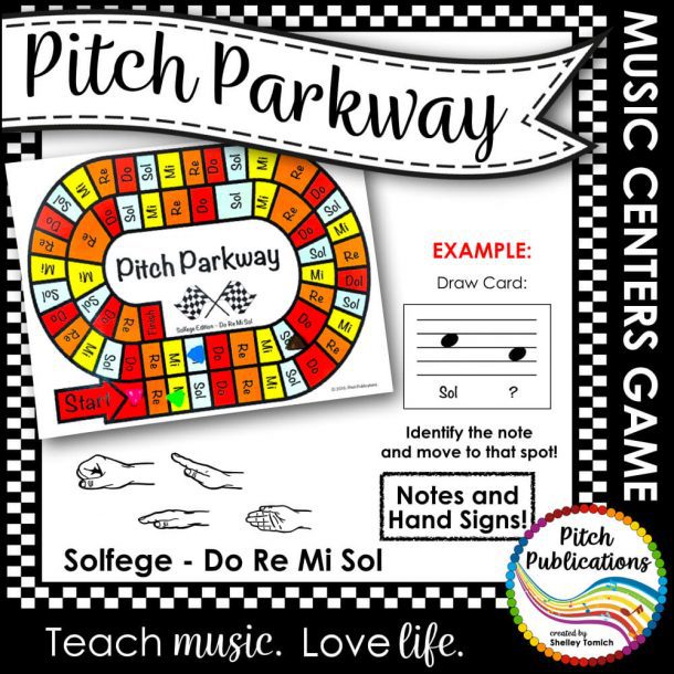 Music Centers: Pitch Parkway - Solfege Do Re Mi Sol Game, Practice