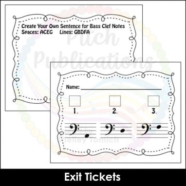Bass Clef - Reading Music -PowerPoint Presentation & Exit Ticket-Lesson ...