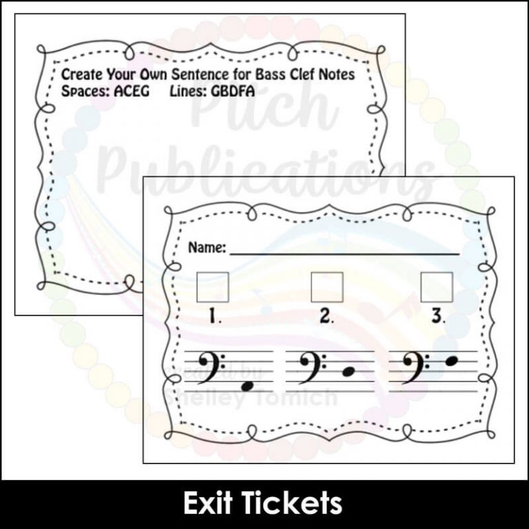Bass Clef - Reading Music -PowerPoint Presentation & Exit Ticket-Lesson ...