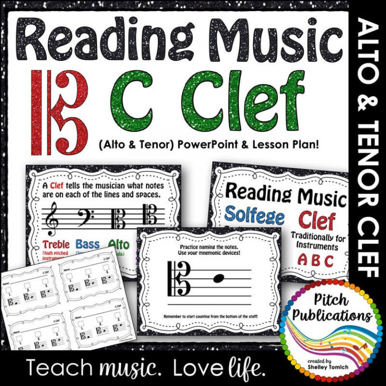 C Clef (Alto Clef and Tenor Clef) Presentation & Exit Ticket-Lesson Plan