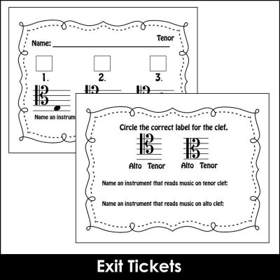 C Clef (Alto Clef and Tenor Clef) Presentation & Exit Ticket-Lesson Plan