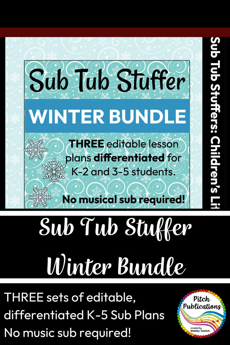 Sub Tub Stuffers - Winter Bundle - K-5 Sub Plans